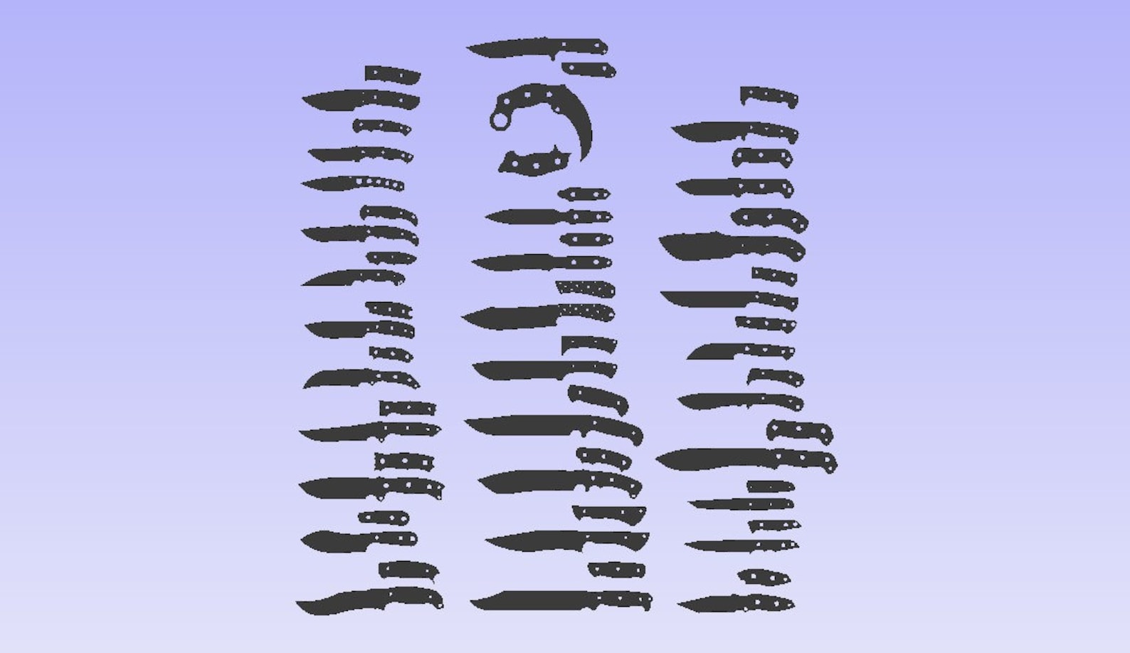 Blade Knife DXF File for Laser, 31 Digital Files, Waterjet, and Plasma ...