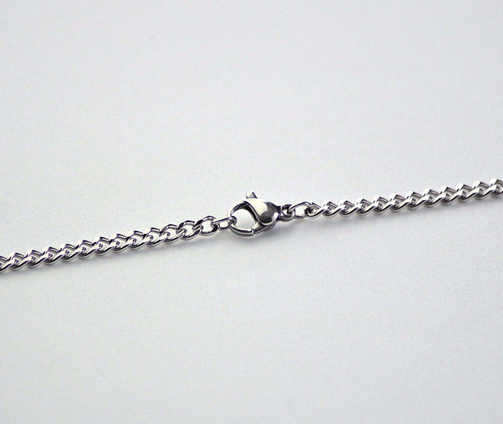 Cuban Chain Stainless Steel Chain Men Silver 22 Inch Chain 3mm for Him ...