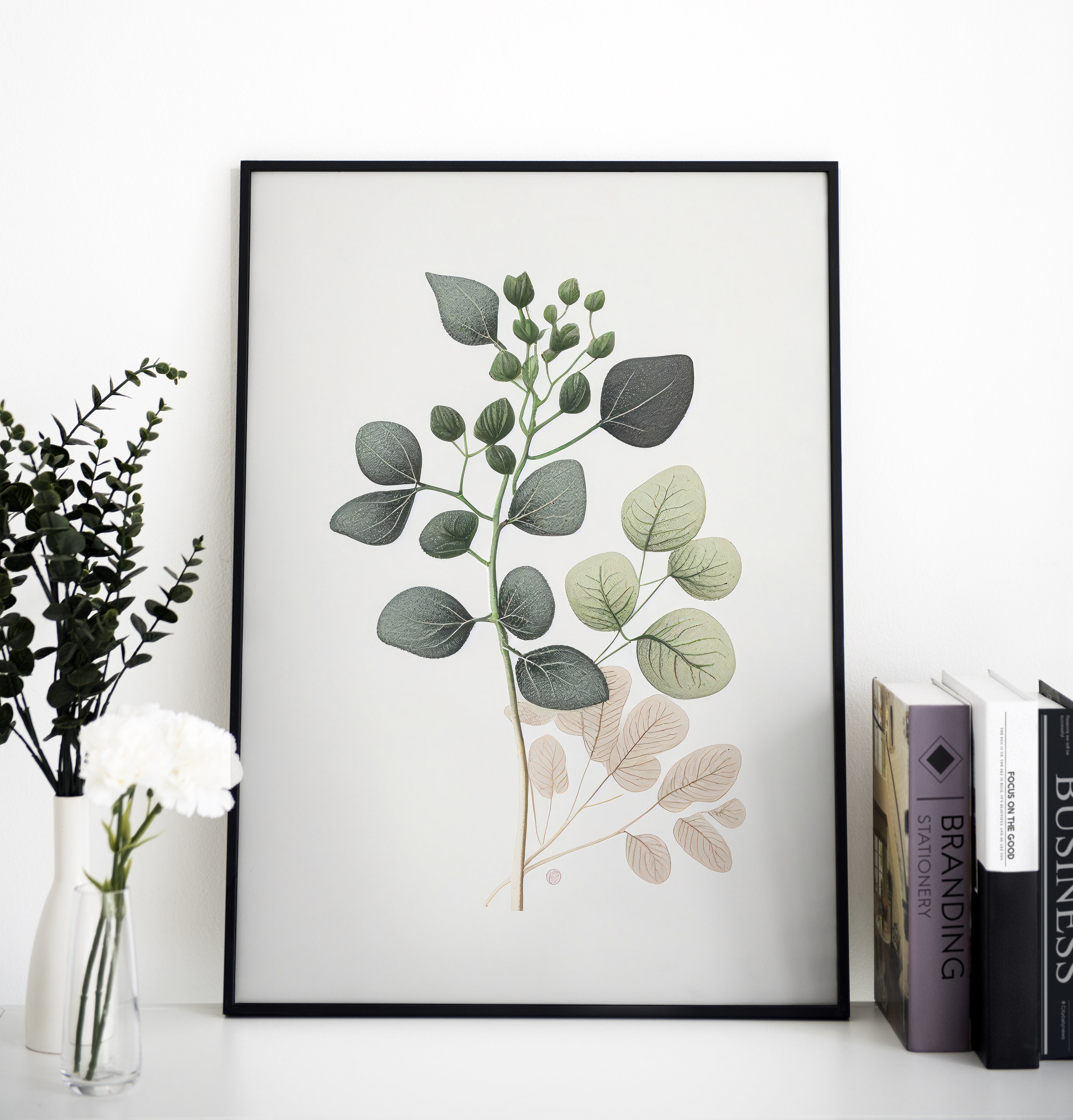 Flower Wall Art Cocculus Print Floral Digital Print Wall Decor Minimal ...