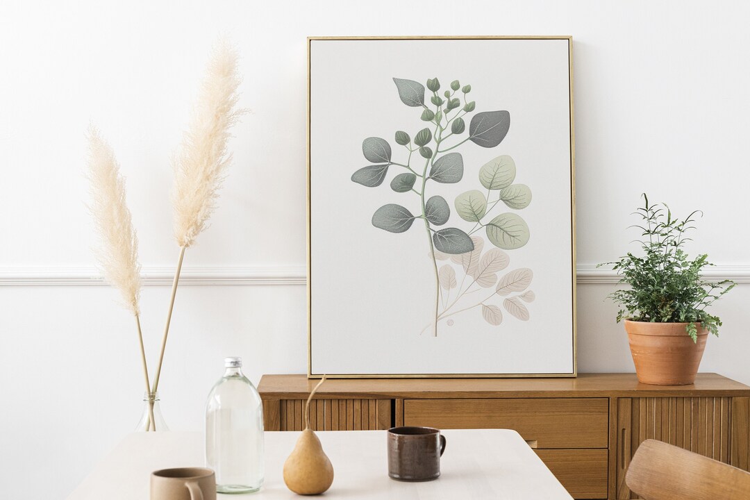 Flower Wall Art Cocculus Print Floral Digital Print Wall Decor Minimal ...