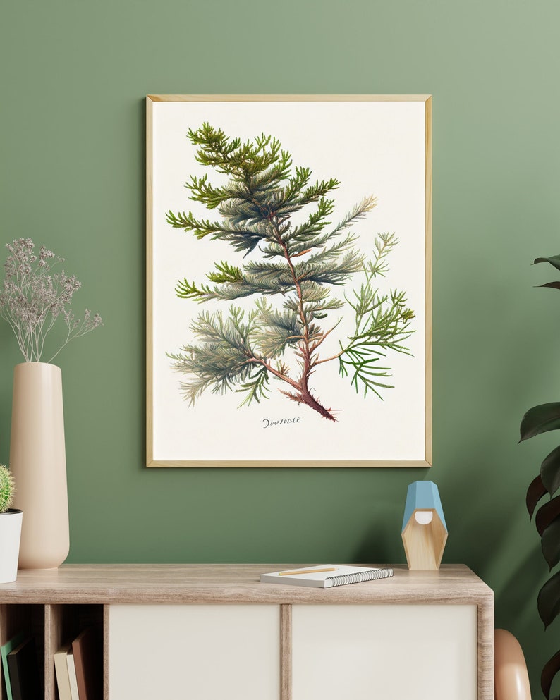 Flower Wall Art Juniper Print Floral Digital Print Wall Decor Minimal ...