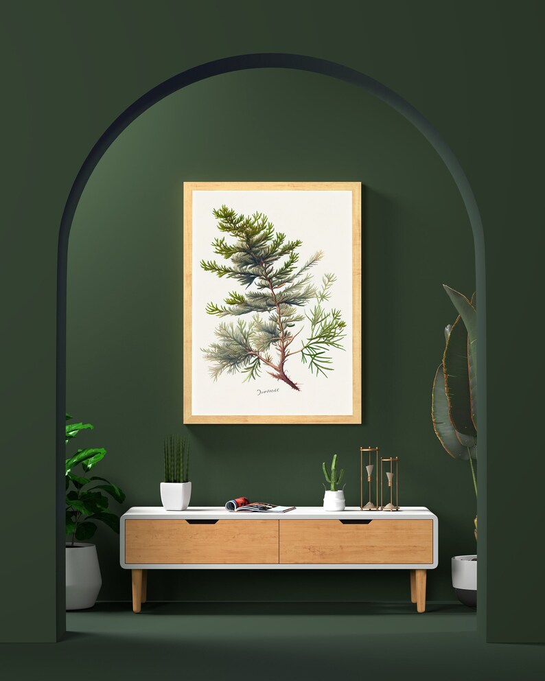 Flower Wall Art Juniper Print Floral Digital Print Wall Decor Minimal ...