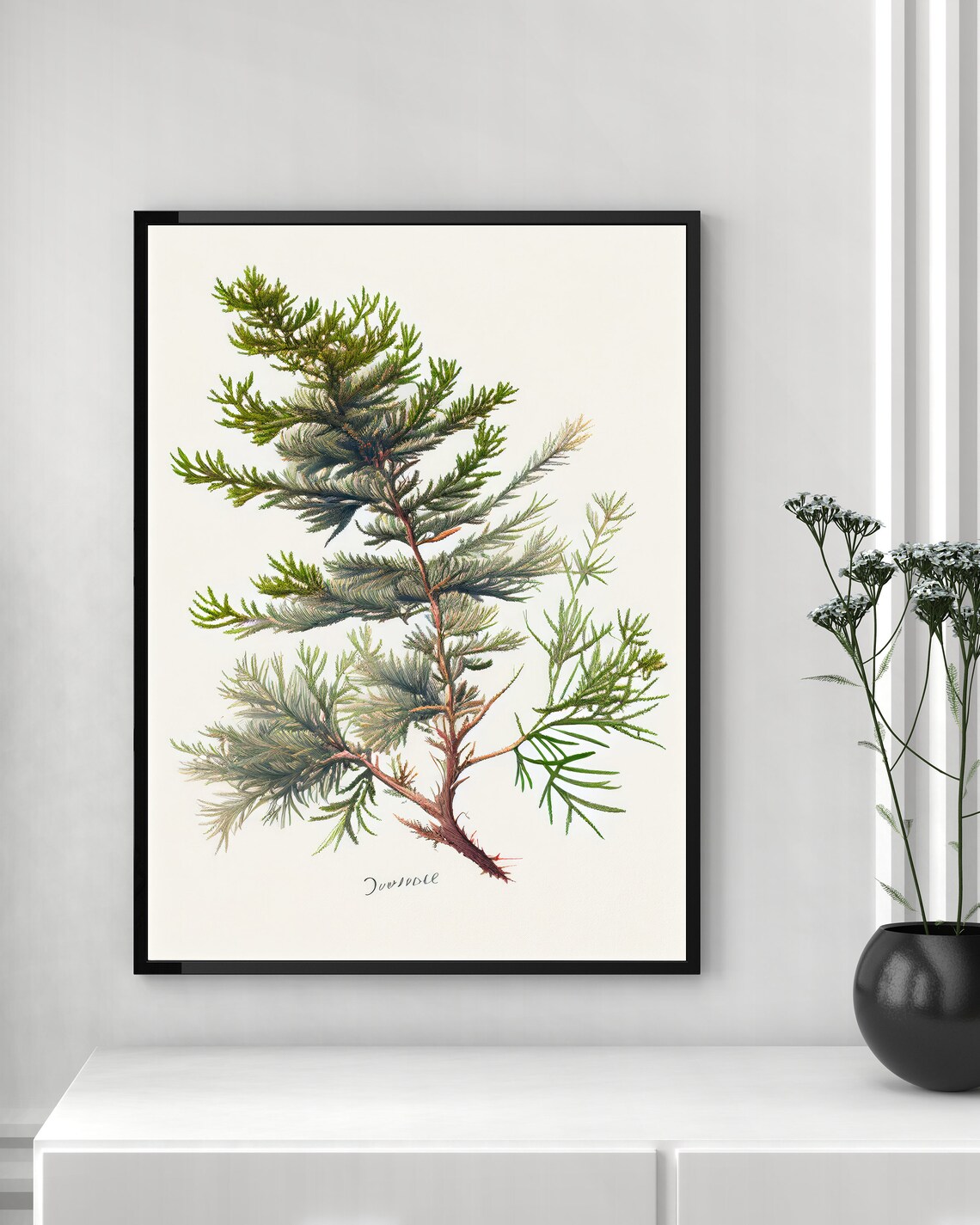 Flower Wall Art Juniper Print Floral Digital Print Wall Decor Minimal ...