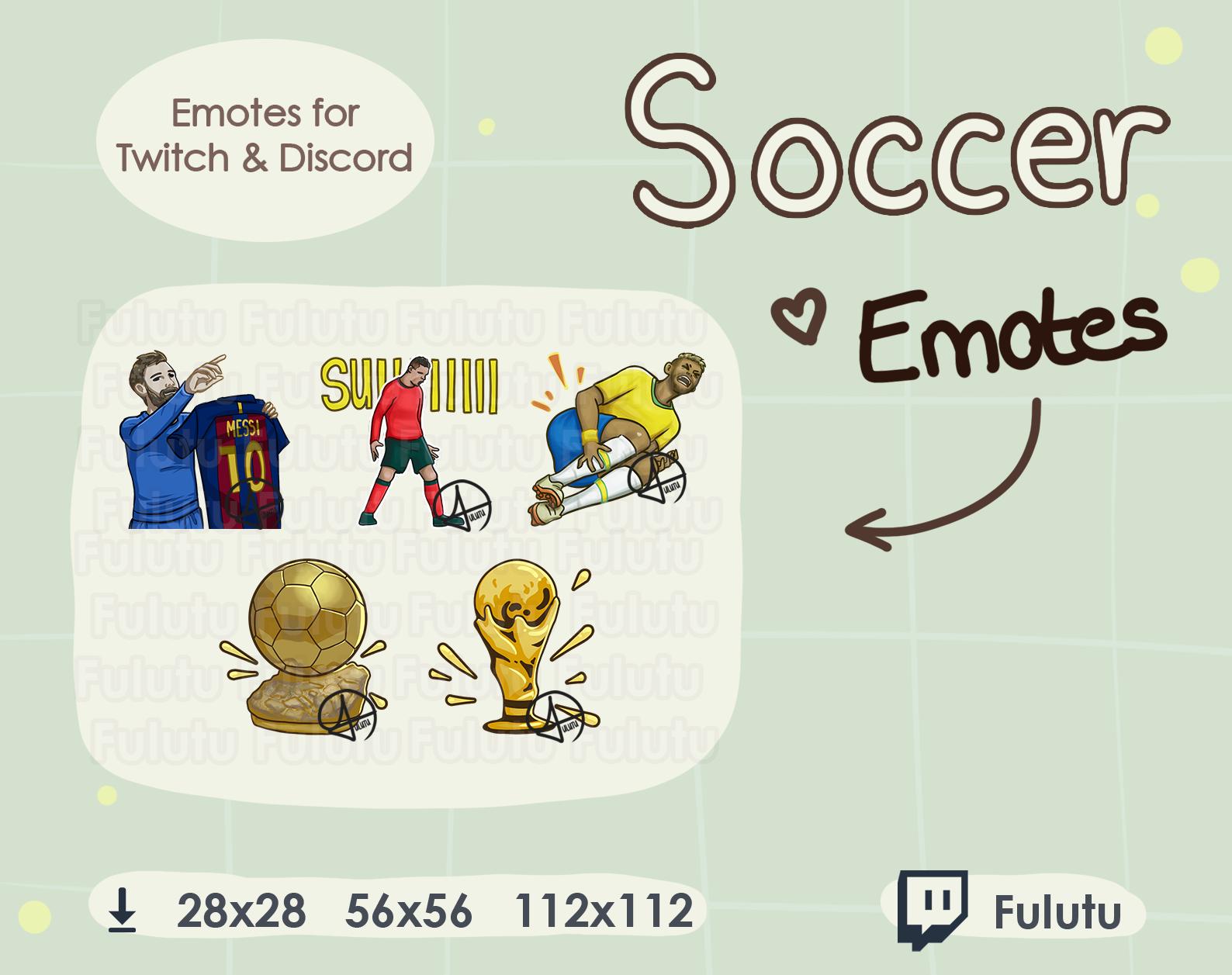 Soccer Emote Pack | Twitch | Discord | Youtube | Football Ball Sports ...