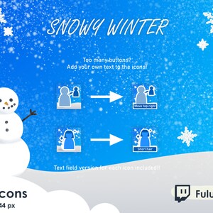 Snowy Winter VTS Stream Deck Icon Pack | Twitch | Discord | Youtube ...