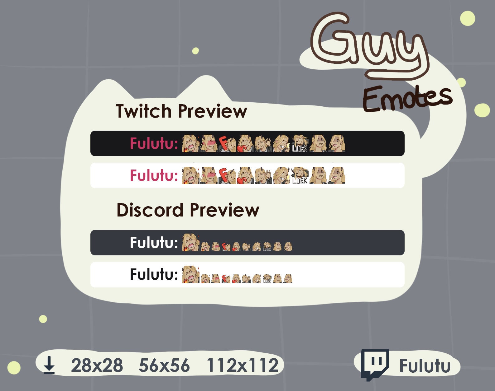Guy Emote MEGA Pack | Blond Long Hair, Tan | Twitch | Discord | Youtube ...