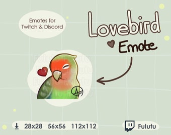 Budgie Dark Green Normal Heart Emote | Twitch | Discord | Youtube ...