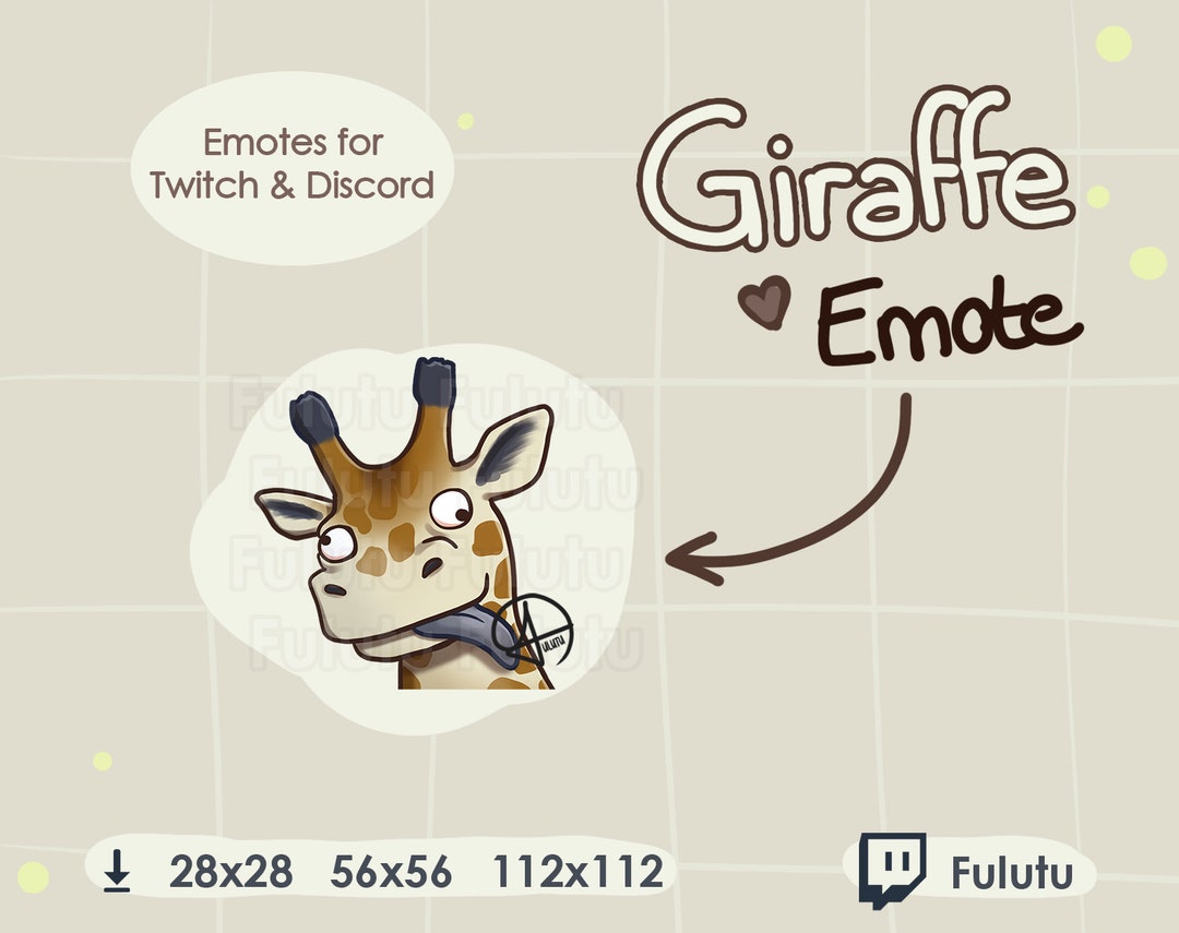 Giraffe Derp Emote Twitch Discord Youtube Kawaii Funny Cute Streaming ...