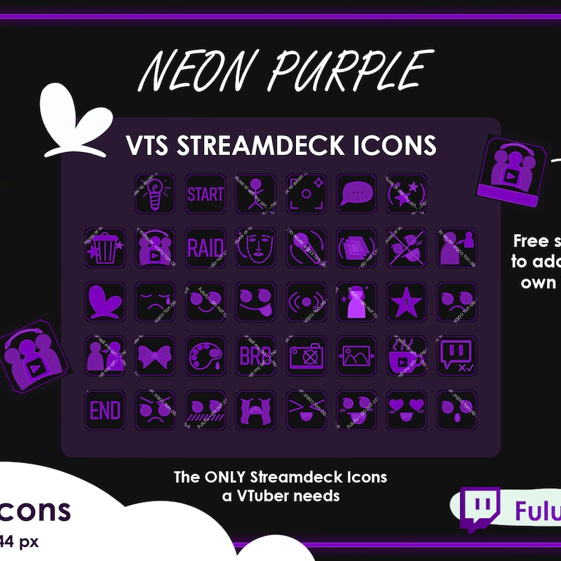 Neon Purple Icons - Etsy