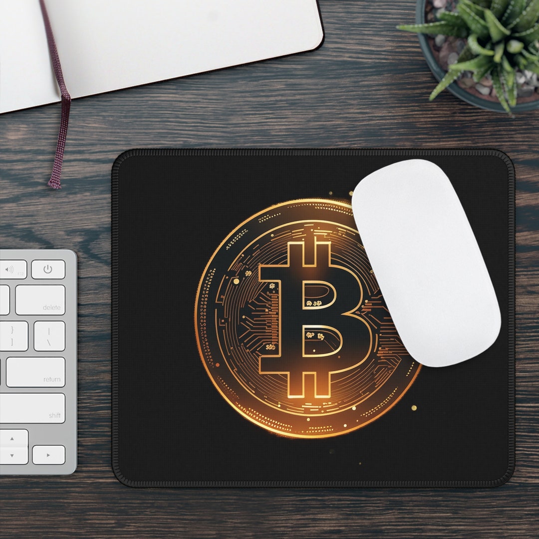 Gaming Mouse Pad - Bitcoin Bull Logo Gold - PC Gamer - Custom Crypto ...