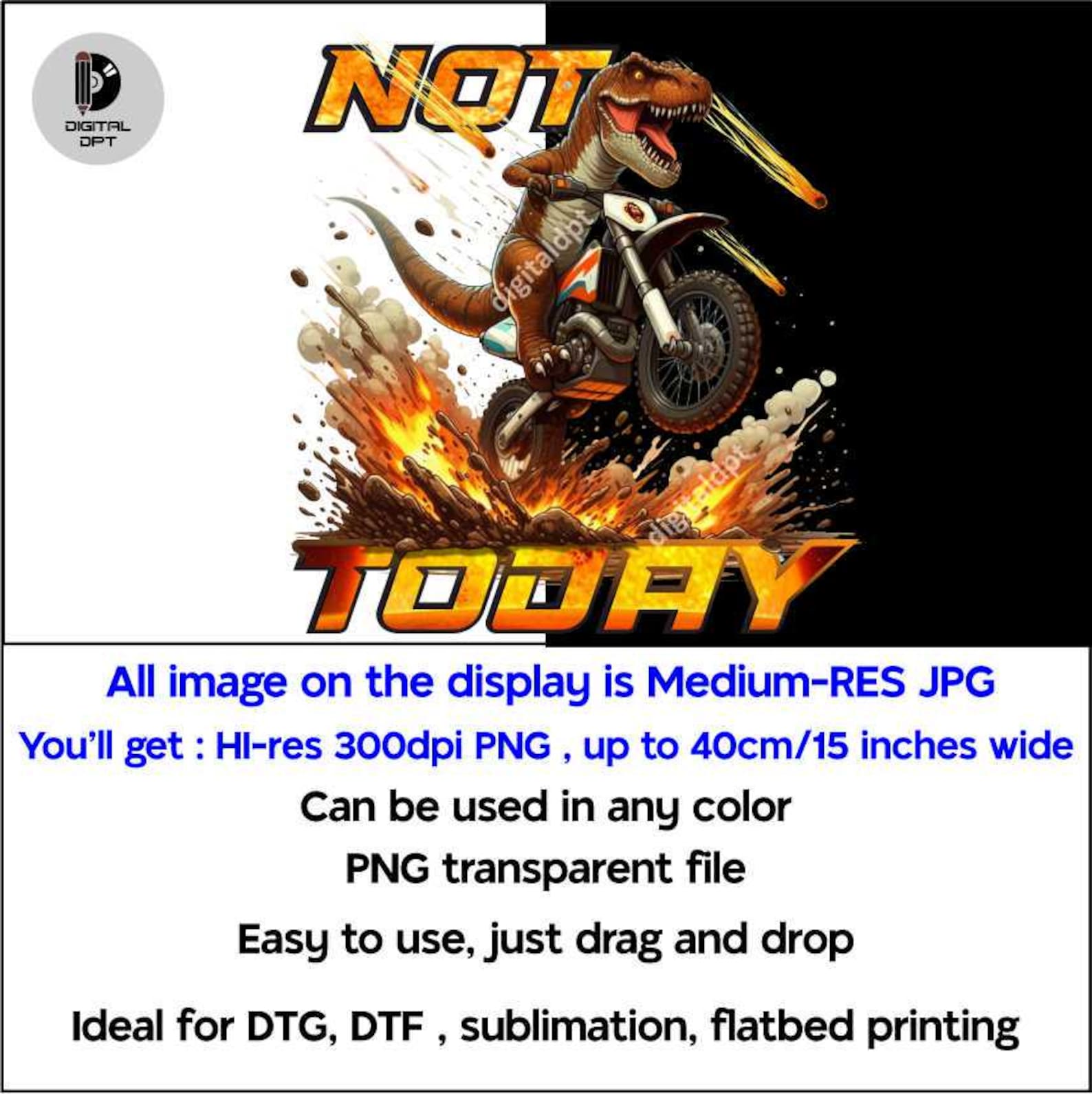 Motivational T-rex Clipart, Cool Dinosaur Design,dino Clipart Png ...