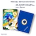 Birthday Invitation Card, Sonic Theme, Editable PDF, Printable Birthday ...