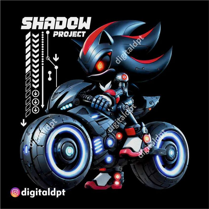 Shadow the Hedgehog Clipart: Sonic 3 Fan Art PNG (digital Download ...