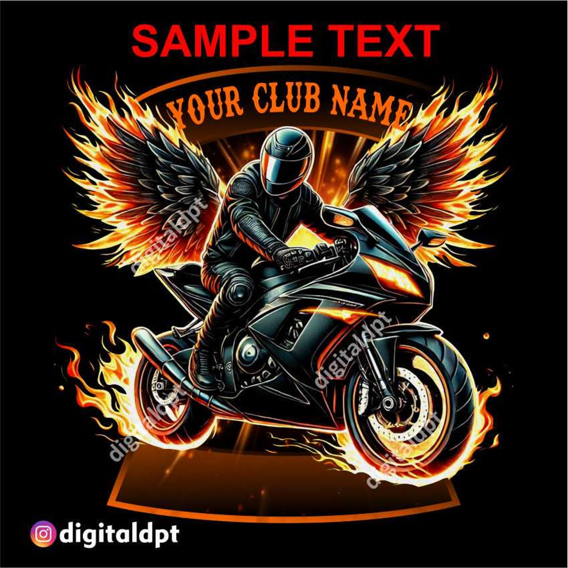 Custom Motorcycle Street Bike Design, for T-shirts, Jacket, Sticker ...