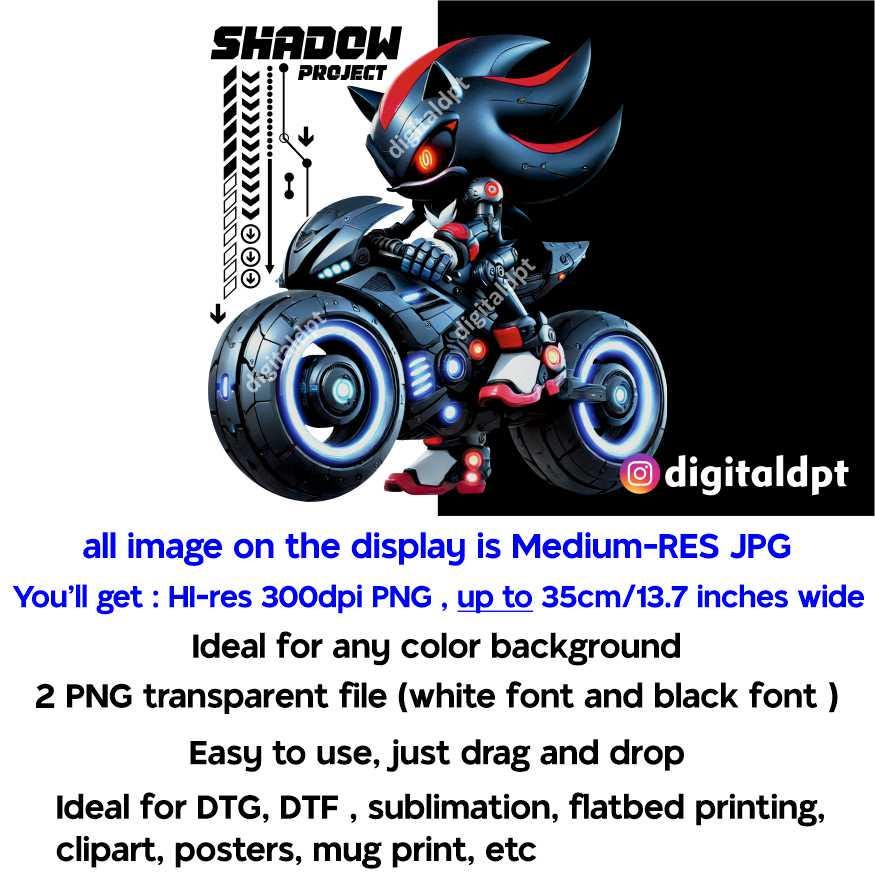 Shadow the Hedgehog Clipart: Sonic 3 Fan Art PNG (digital Download) - Etsy