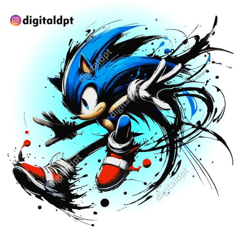 Sonic Fan Art PNG Design, Transparent Sonic Clipart for Crafts ...