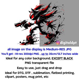 Shadow Clipart Design: Black & Red PNG File (digital Download) - Etsy