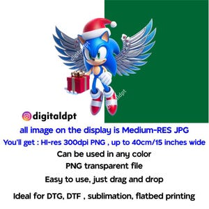 Sonic Transparent PNG Bundle , Sonic Custom Design Christmas Theme ...