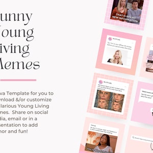 Funny Young Living Memes Canva Template for Social Media - Etsy