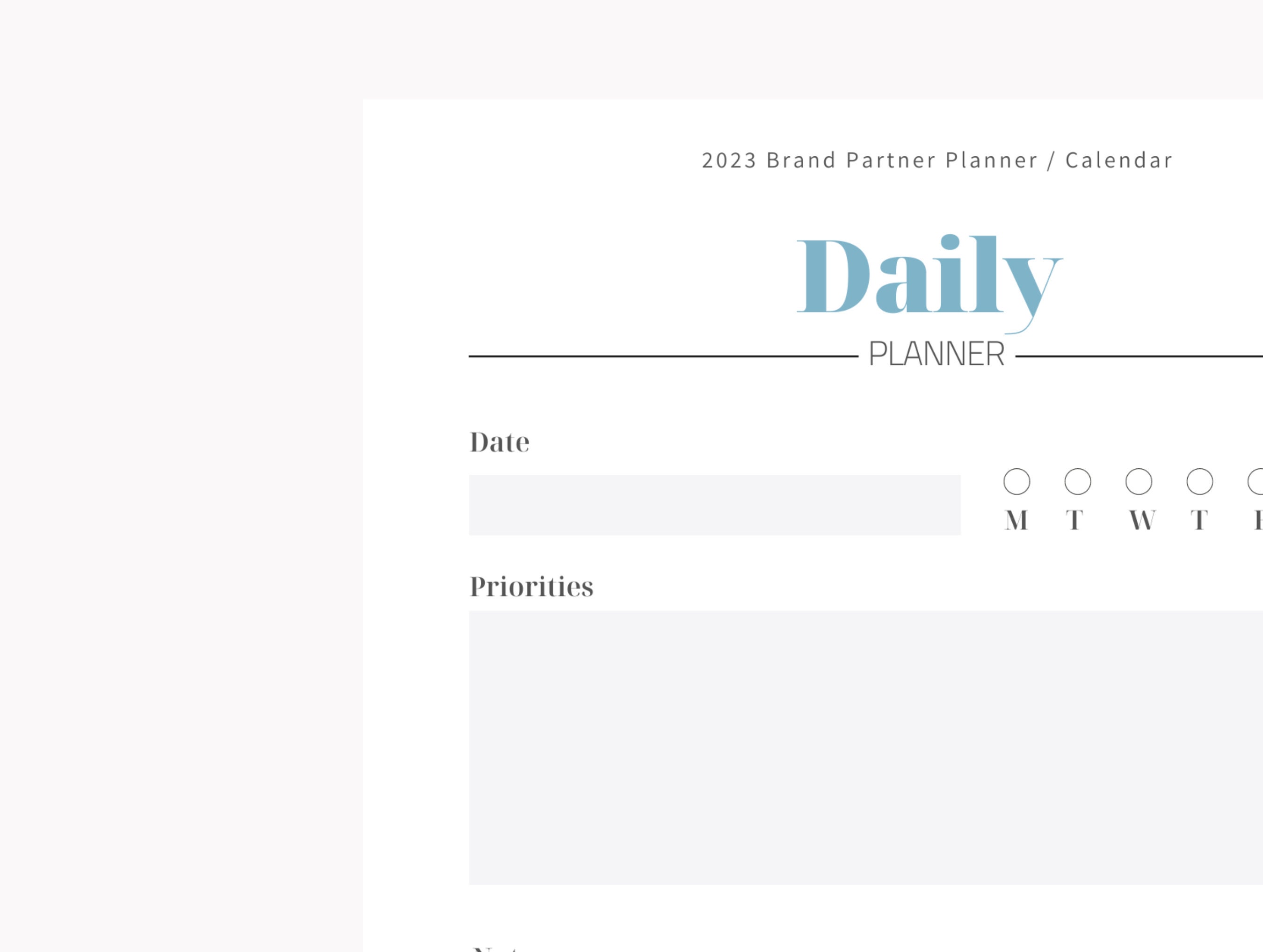 Printable Brand Partner Planner Worksheets Canva Template Link - Etsy