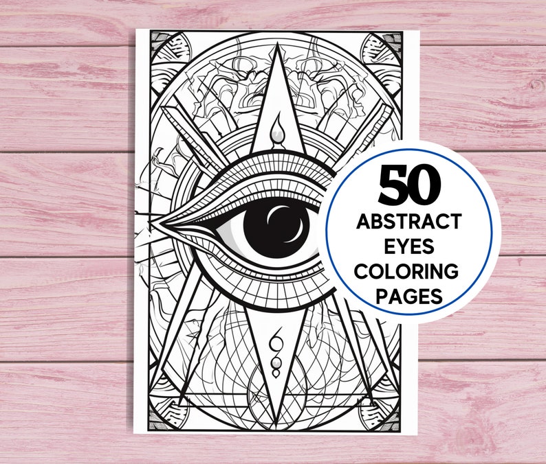 KDP Interior 50 Abstract Eyes Coloring Pages | 8.5" X 11" Printable PDF ...