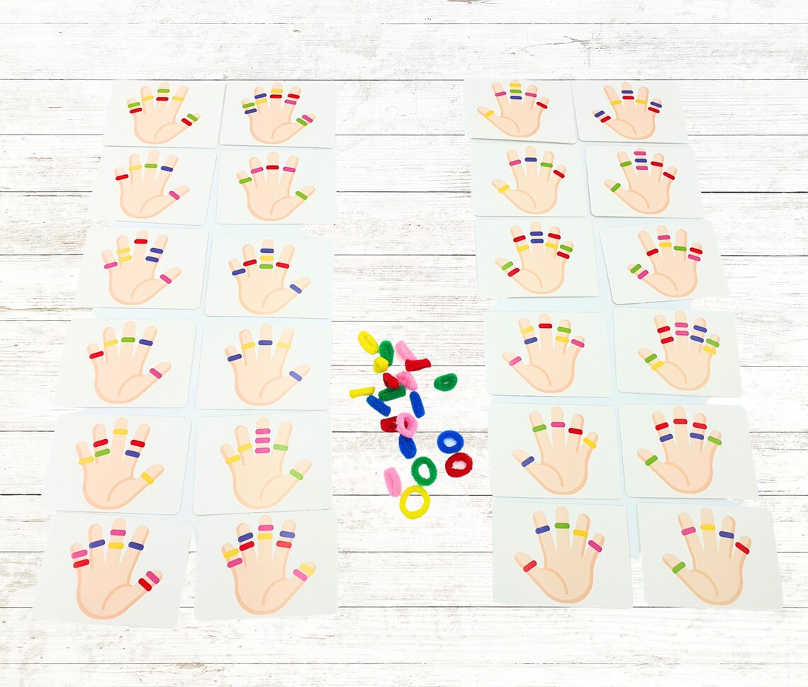 Follow the Pattern With Hair Ties - Finger Activity | Fine Motor Skills ...