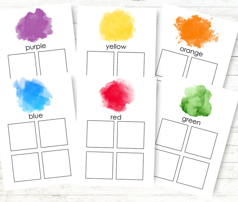Colors Cut and Paste Matching Sorting Worksheet Color Matching Activity ...