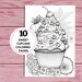 Cute & Sweet Cupcake - 10 Coloring Pages for Kids and Adults ...