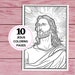 Jesus Christ - 10 Coloring Pages for Kids and Adults | Printable PDF 10 ...