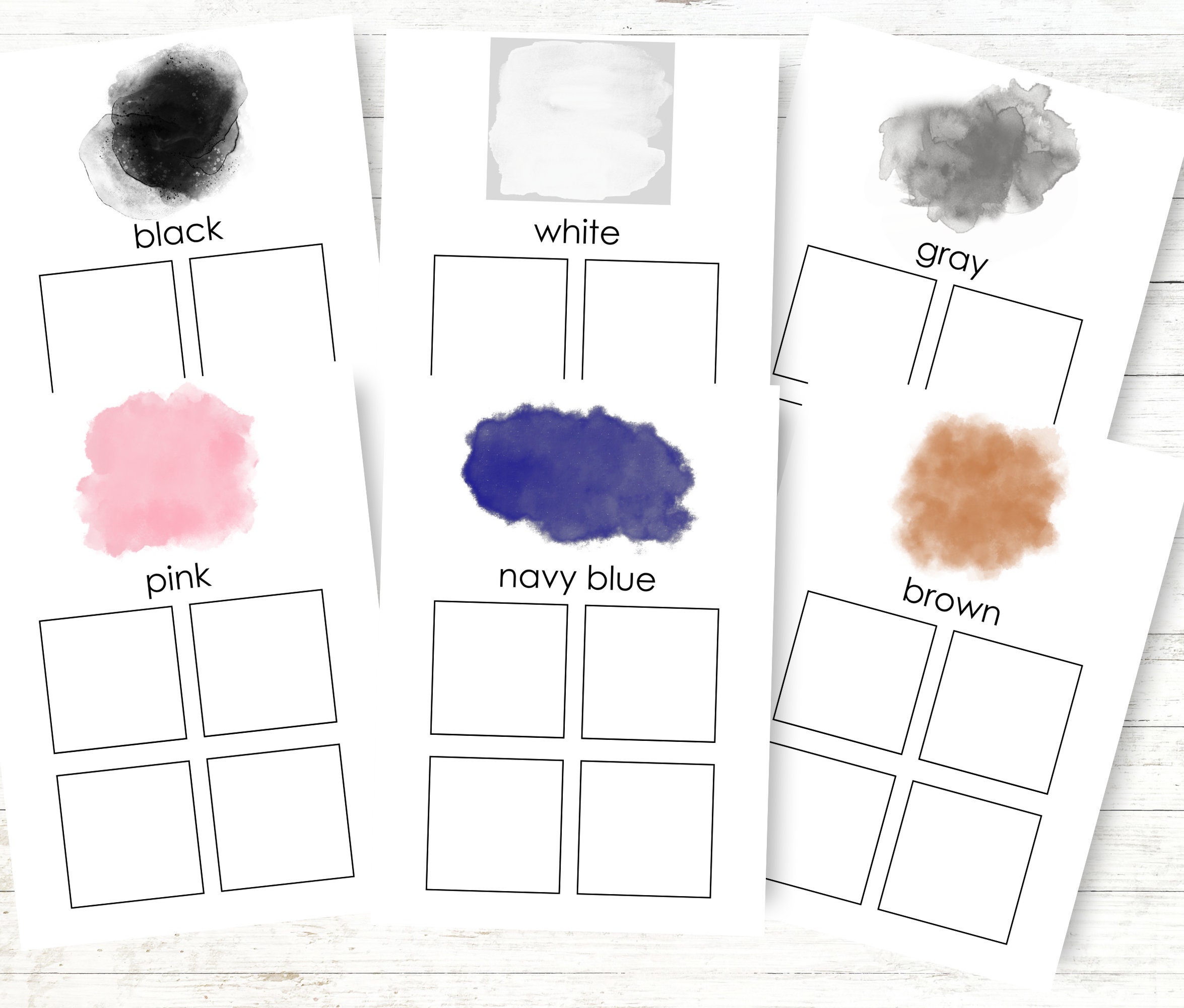 Colors Cut and Paste Matching Sorting Worksheet Color Matching Activity ...