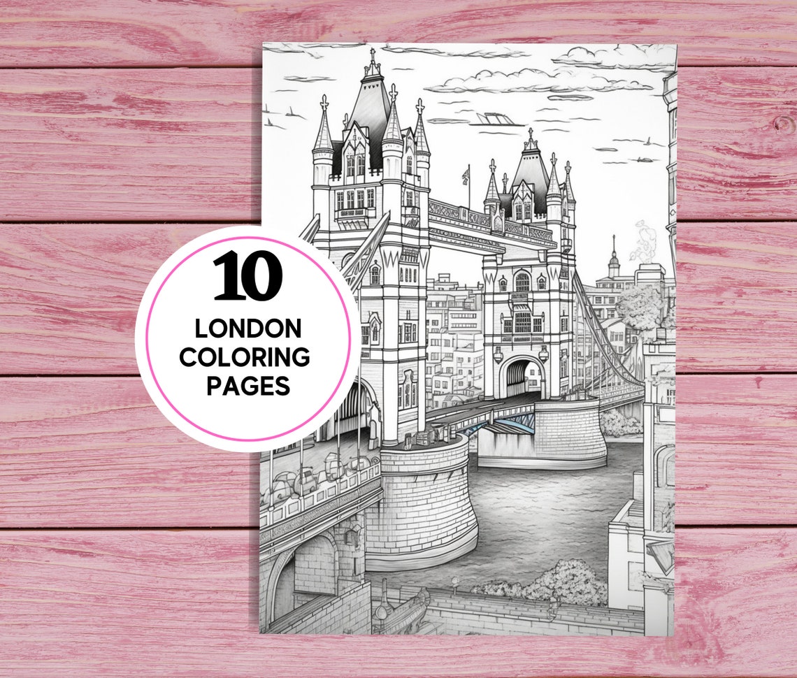London City - 10 Coloring Pages for Adults | Printable PDF A4 | Instant ...