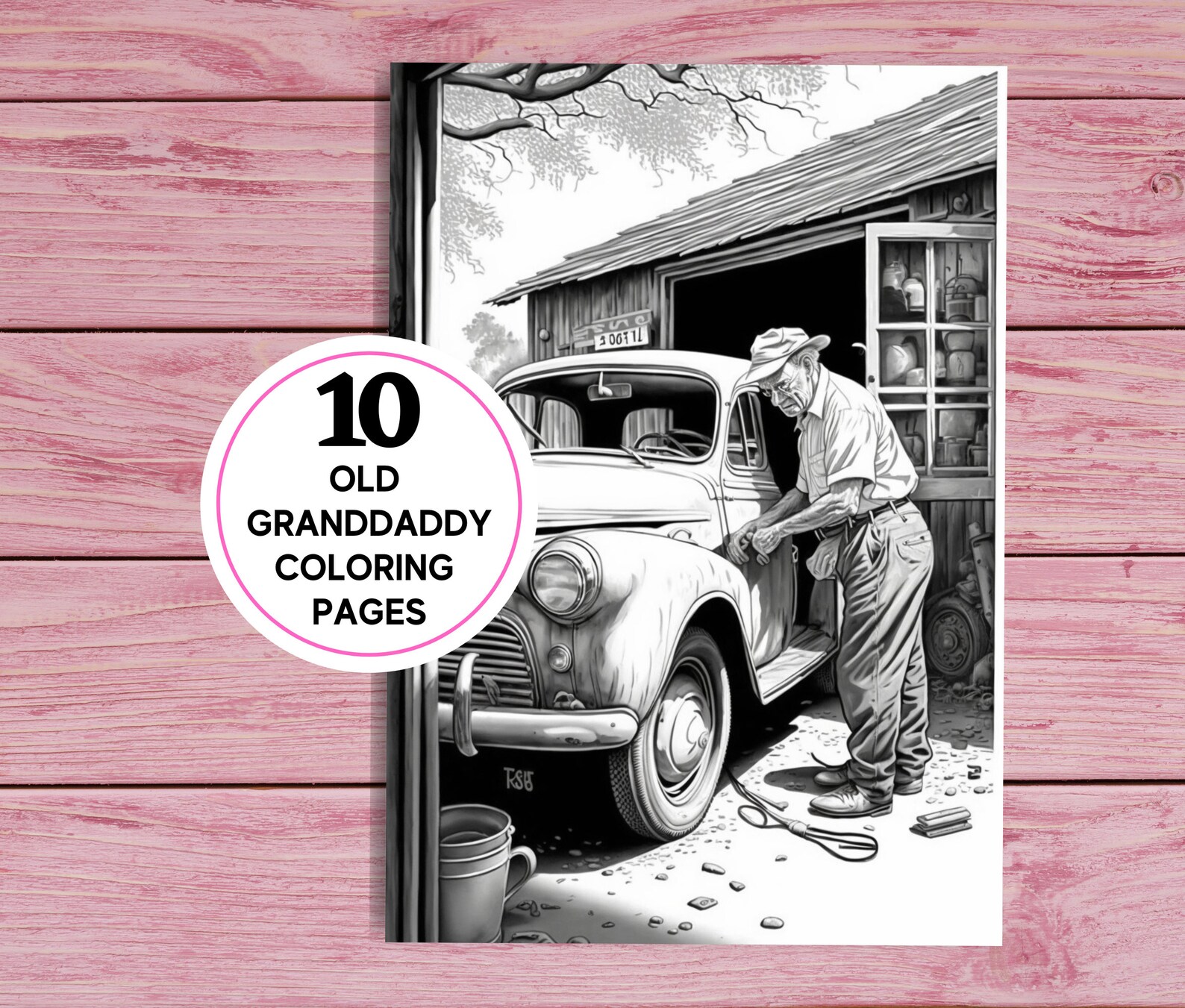 Old Granddaddy - 10 Coloring Pages for Kids and Adults | Printable PDF ...