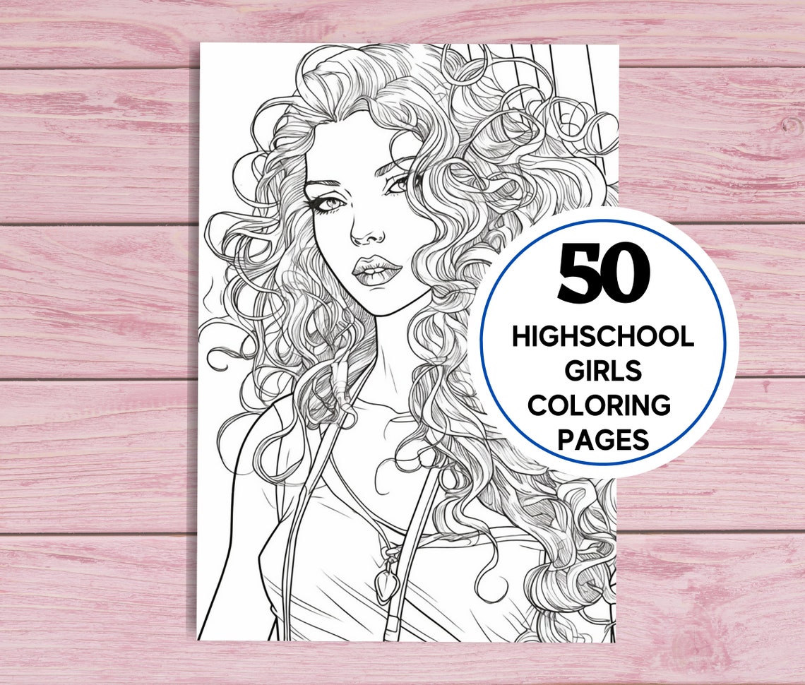 50 Highschool Girls Coloring Pages | Teen Fashion Illustrations ...