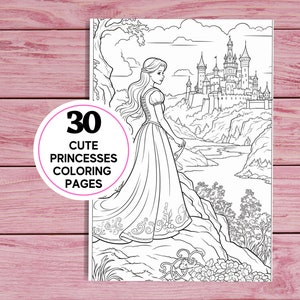 30 Cute Princesses - Coloring Pages for Girls | Printable PDF 30 Pages ...