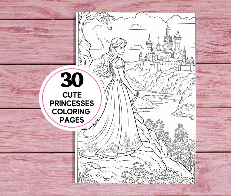 30 Cute Princesses - Coloring Pages for Girls | Printable PDF 30 Pages ...