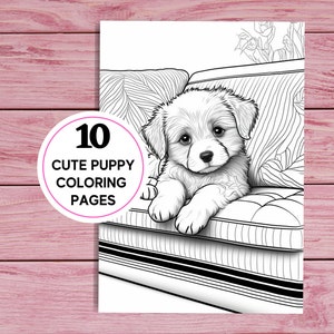 10 Cute Little Puppy Coloring Pages for Kids | Printable PDF 10 Pages ...