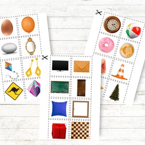 Shapes - Cut and Paste Matching Sorting Worksheet | Fine Motor Skills ...