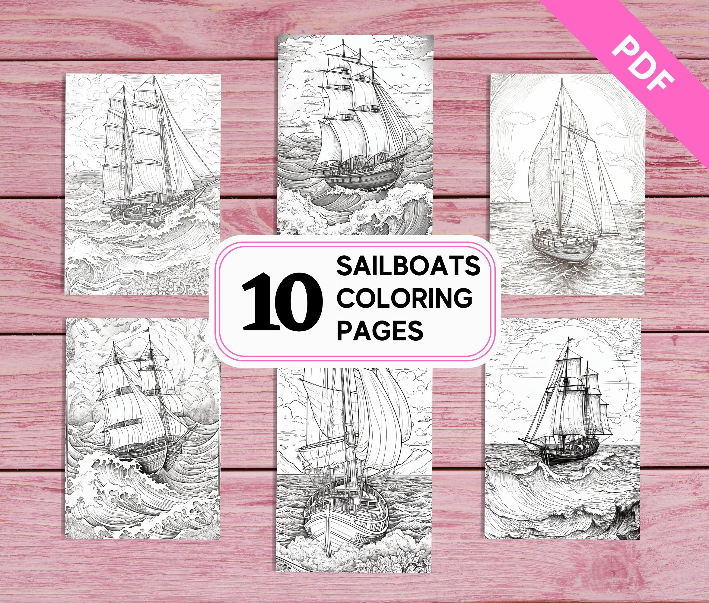 Free Sailboat Coloring Pages For Kids
