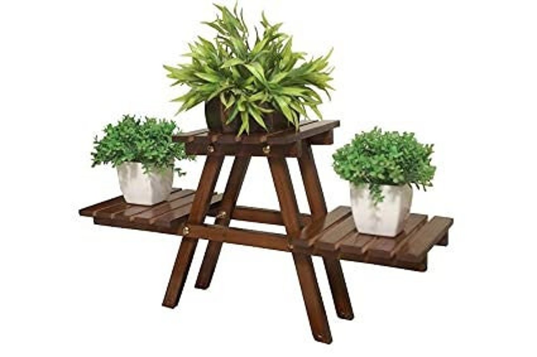 Wooden Planter Stand ,flower Pot Stand ,outdoor, Indoor, Home Decor ...