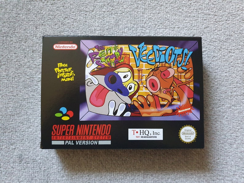 Ren & Stimpy Show Veediots Box - SNES - Super Nintendo - Etsy UK