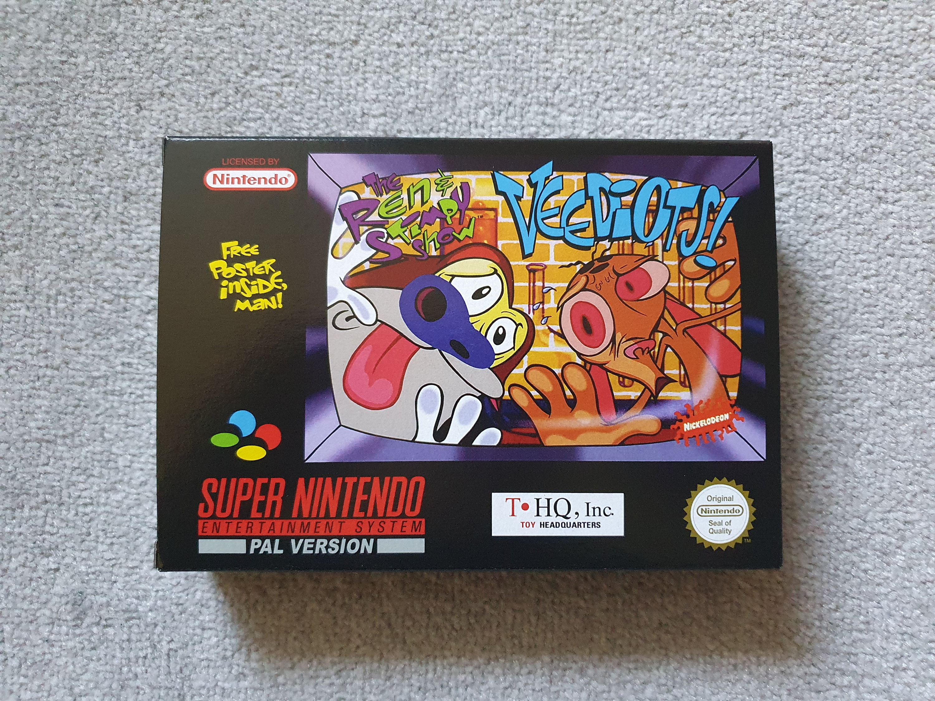 Ren & Stimpy Show Veediots Box - SNES - Super Nintendo - Etsy UK