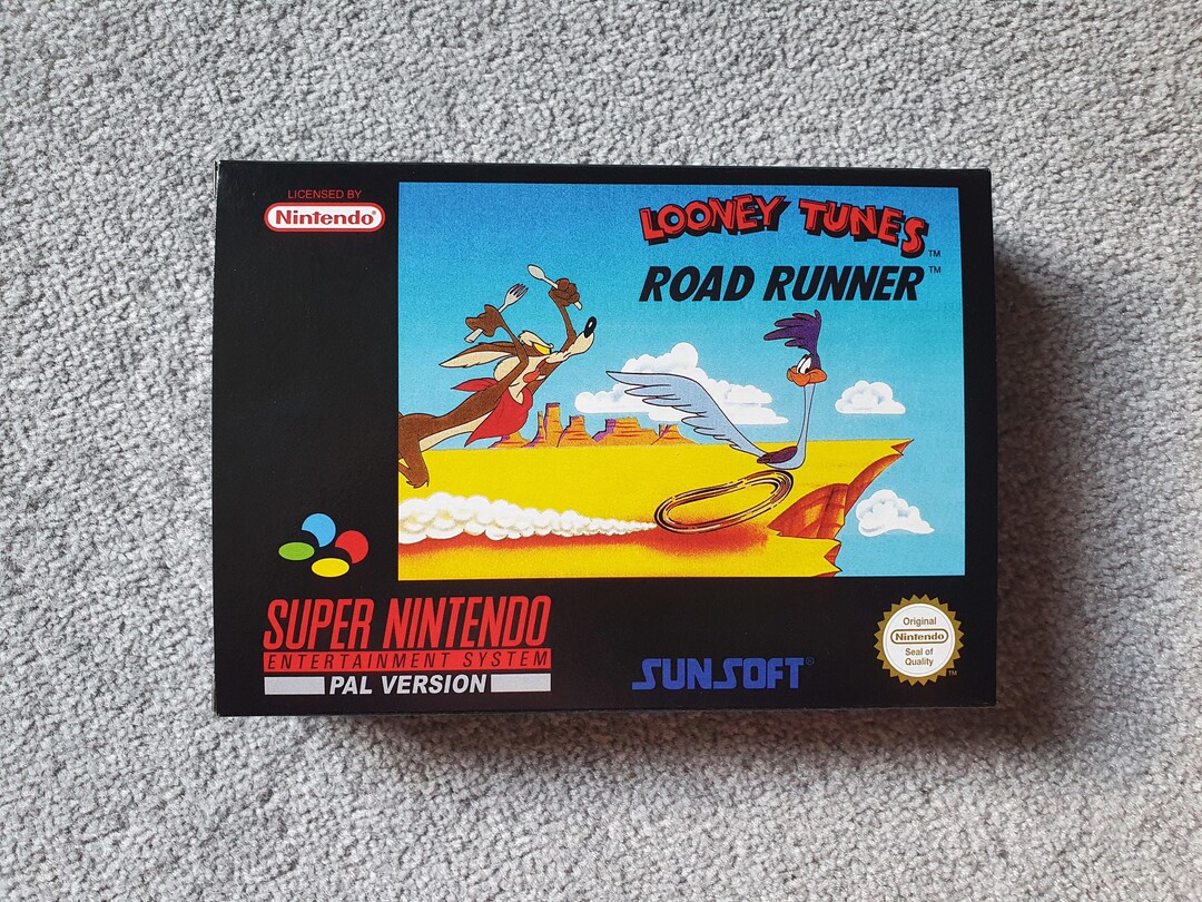 Looney Tunes Road Runner Box - SNES - Super Nintendo - Etsy