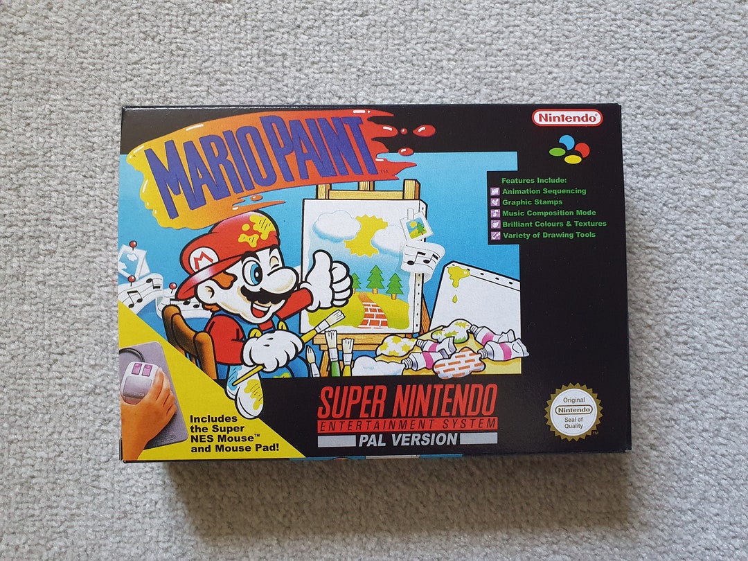 Mario Paint Box - SNES - Super Nintendo - Etsy UK