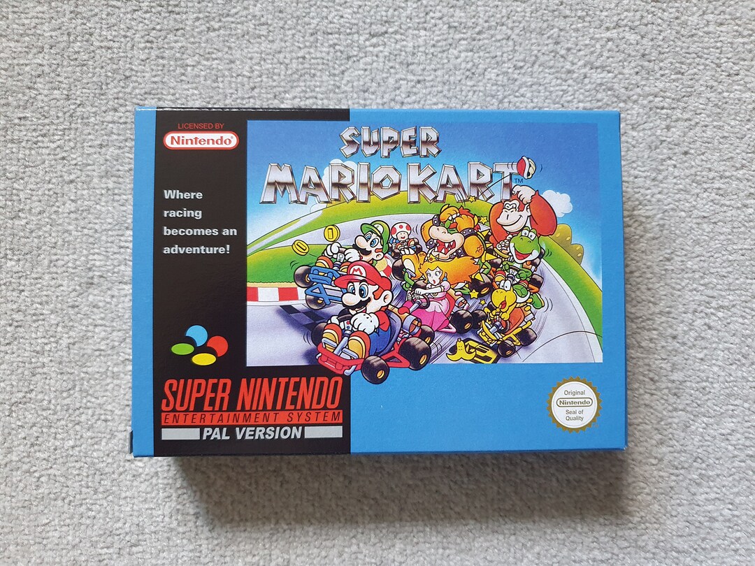 Super Mario Kart Box - SNES - Super Nintendo - Etsy UK