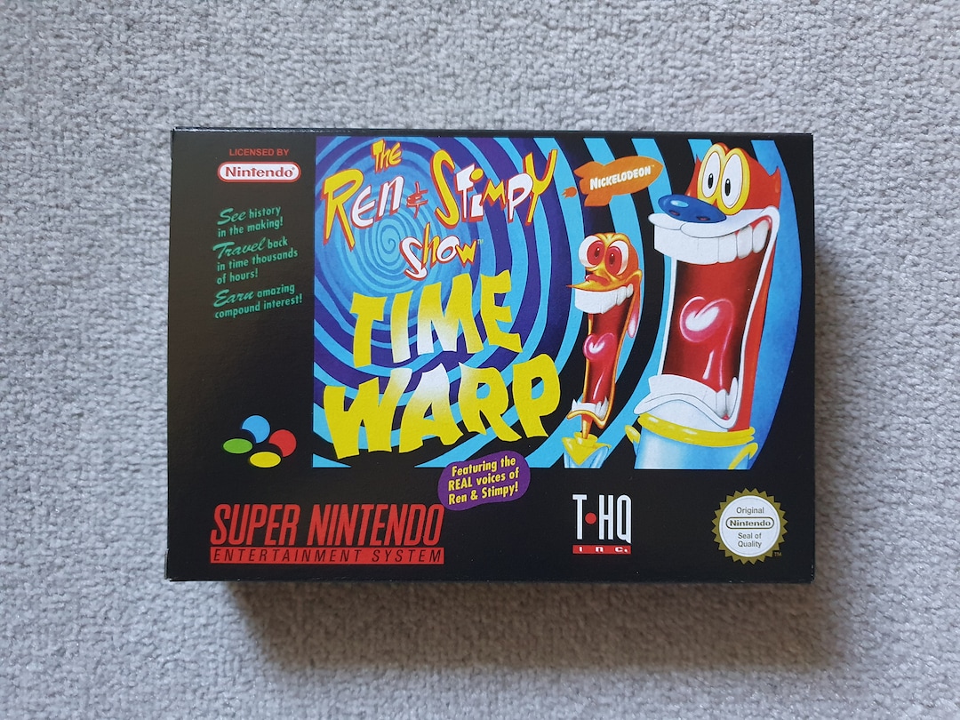 Ren & Stimpy Show Time Warp Box - SNES - Super Nintendo - Etsy