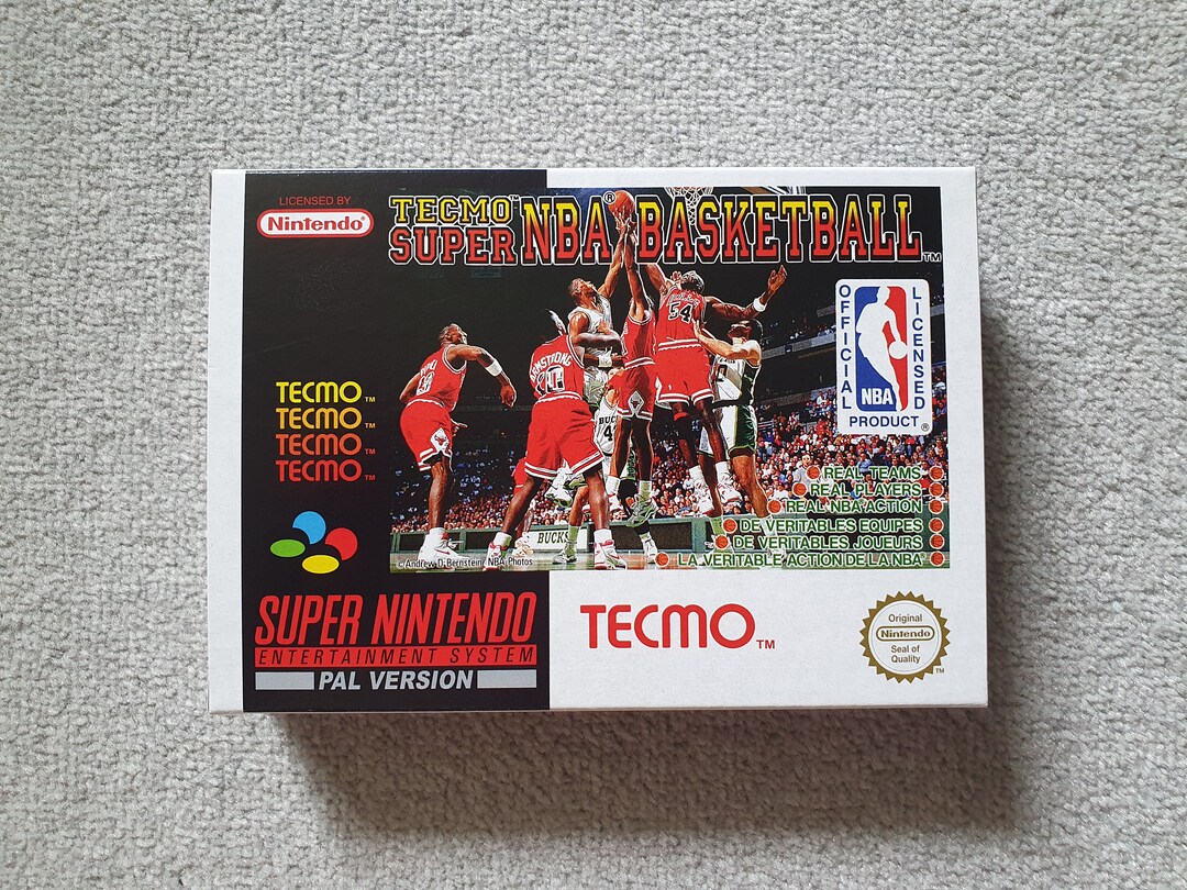 Tecmo Super NBA Basketball Box SNES Super Nintendo - Etsy
