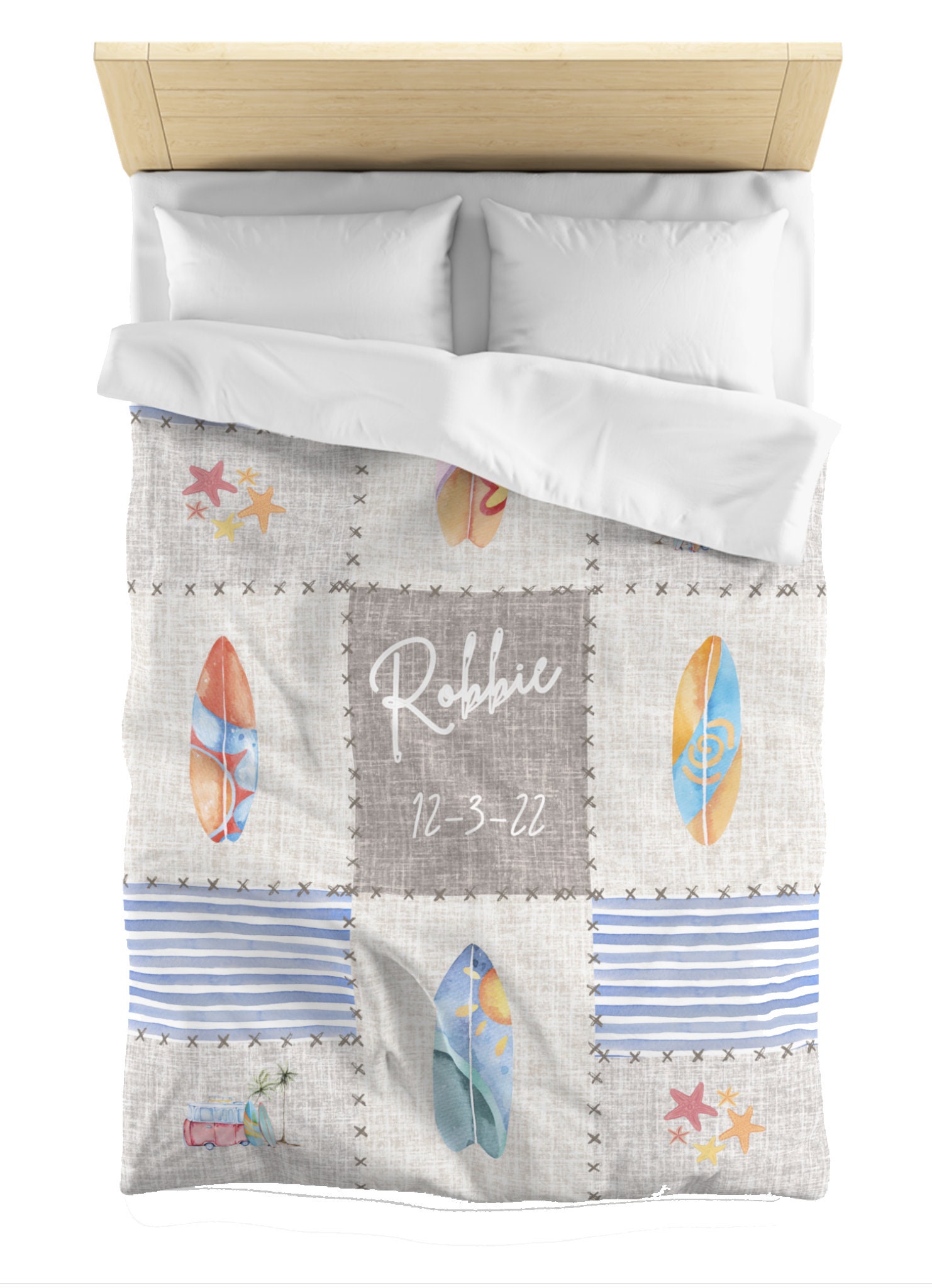 Surfing Quilt Baby Bedding Blankets Duvets Pillows for Baby Boy Girl ...