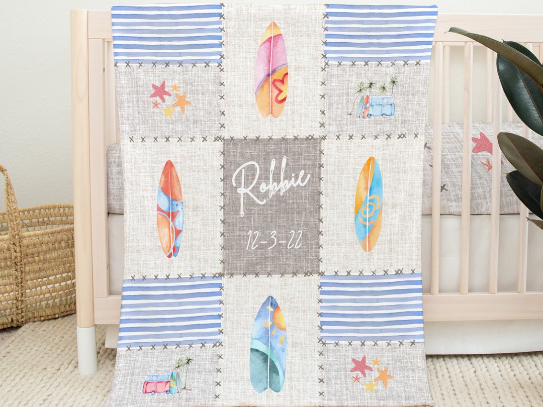 Surfing Quilt Baby Bedding Blankets Duvets Pillows for Baby Boy Girl ...