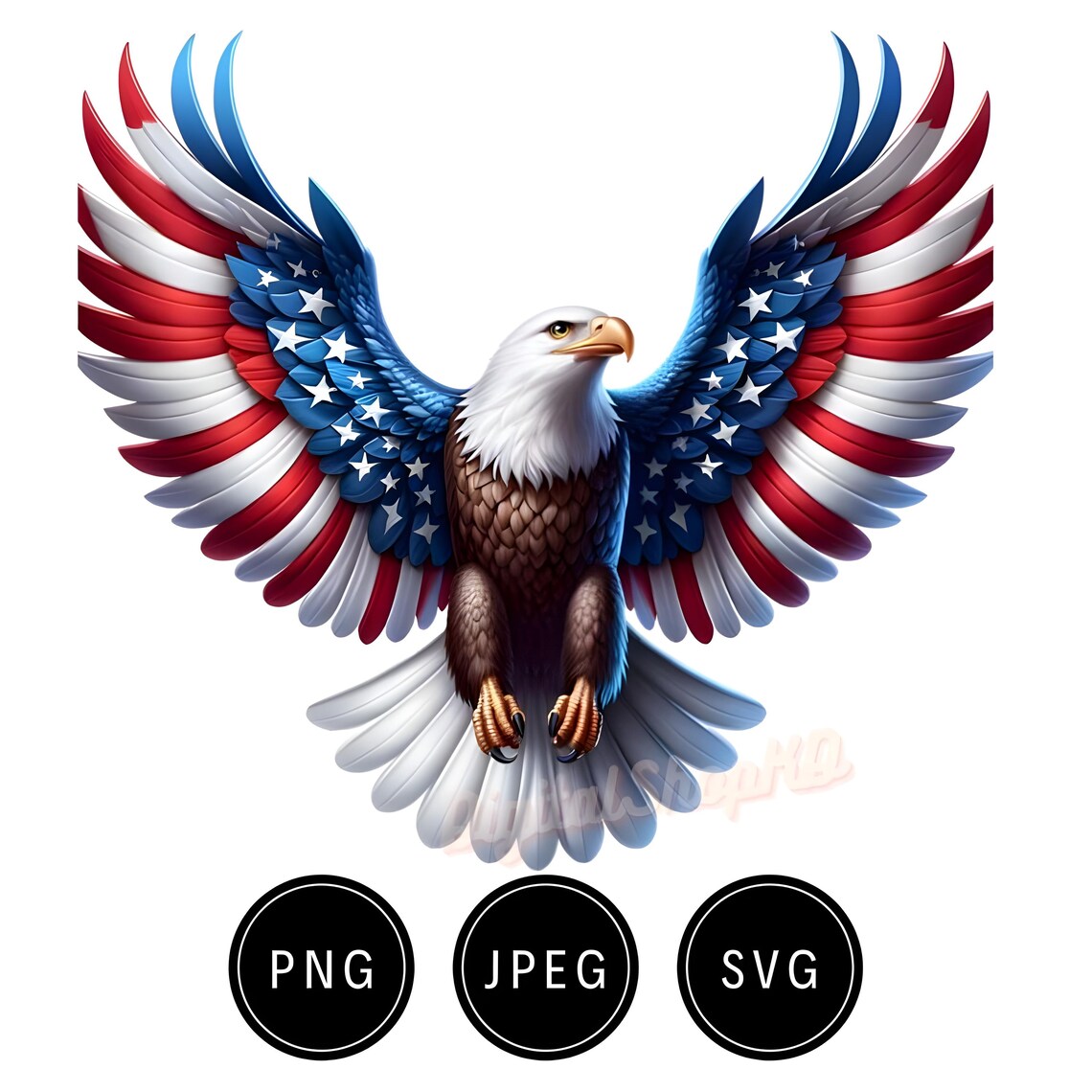 Eagle Flag Clipart 10 High-quality PNG, SVG, JPEG Patriotic Eagle ...