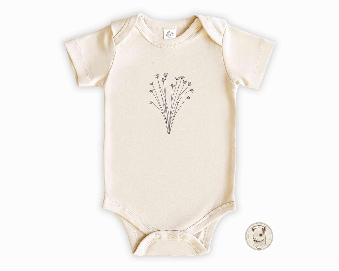 Natural Baby Clothes, Thistle Onesie for Newborn Essentials ...